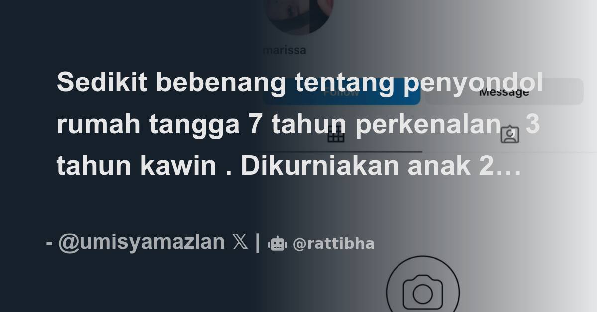 Sedikit bebenang tentang penyondol rumah tangga - Thread from misya ...
