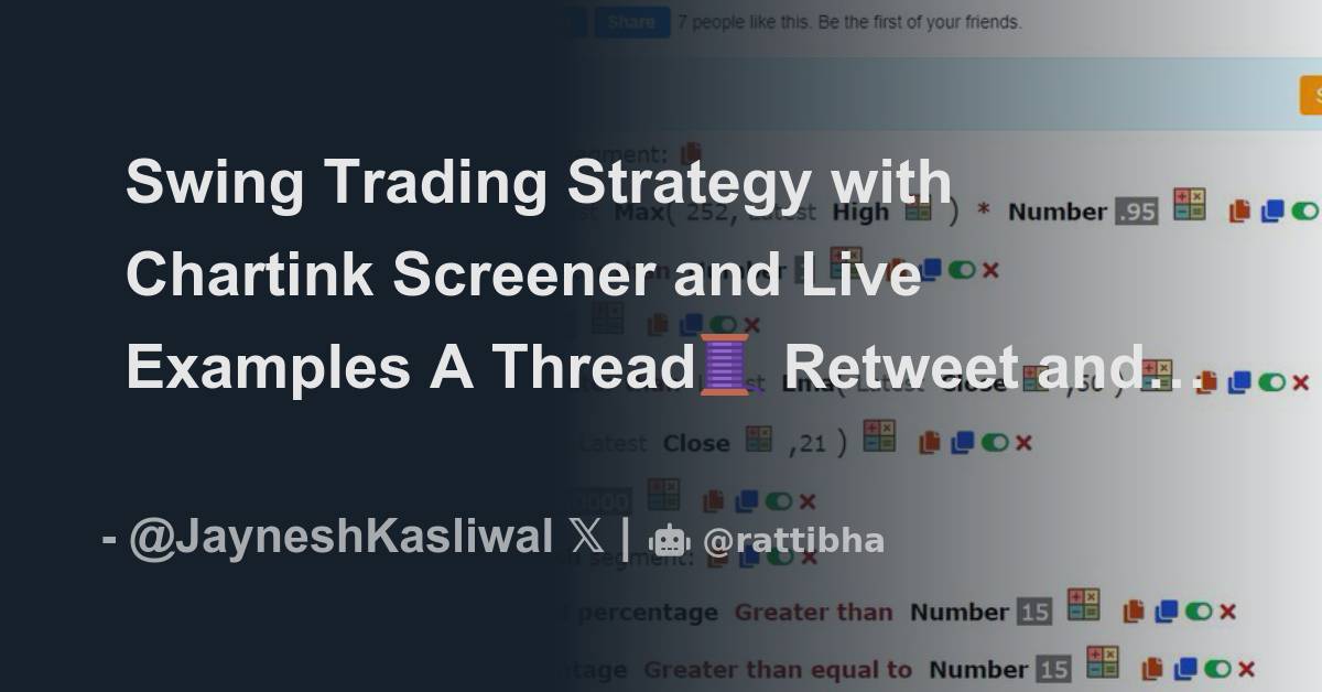 Swing Trading Strategy with Chartink Screener and Live Examples A ...