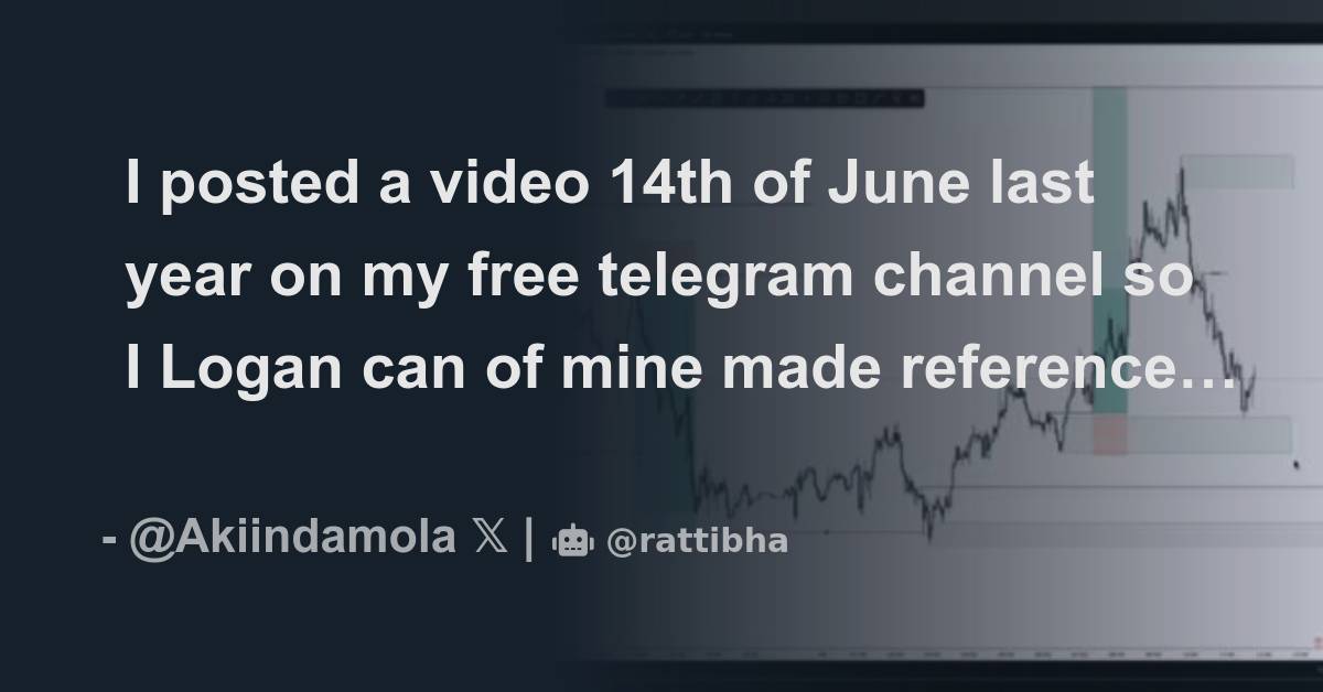 I posted a video 14th of June last year on my free telegram channel so ...