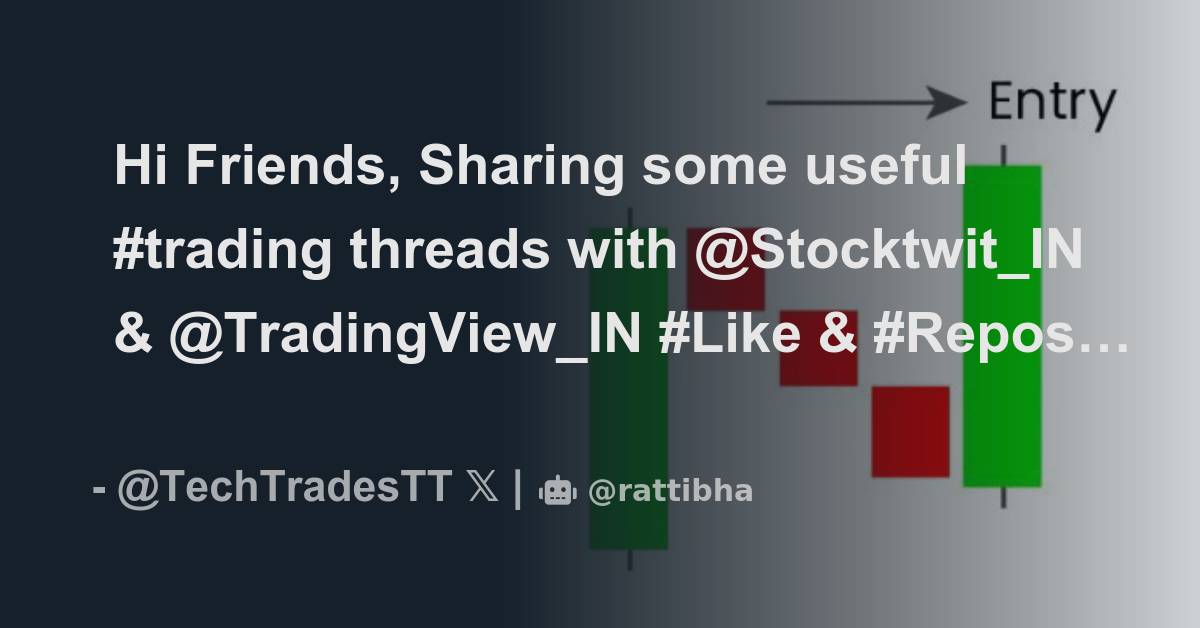 Hi Friends, Sharing some useful #trading threads with @Stocktwit_IN ...