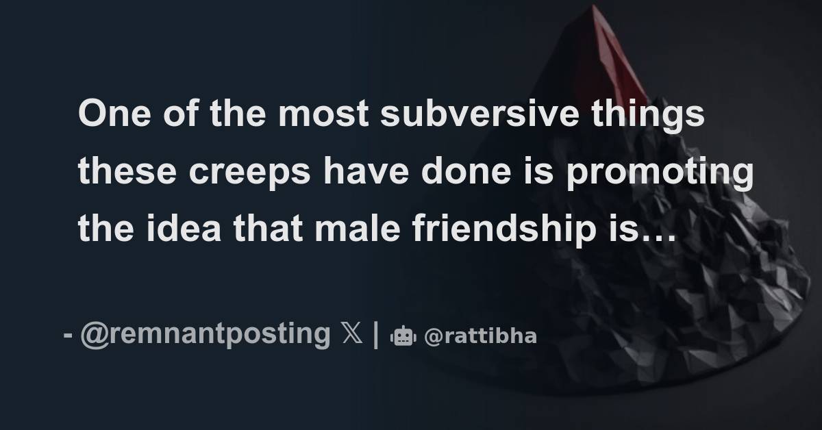 One of the most subversive things these creeps have done is promoting ...