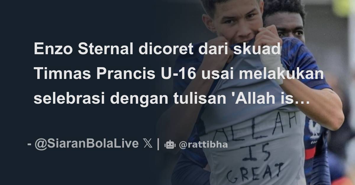 Enzo Sternal dicoret dari skuad Timnas Prancis U-16 usai melakukan ...
