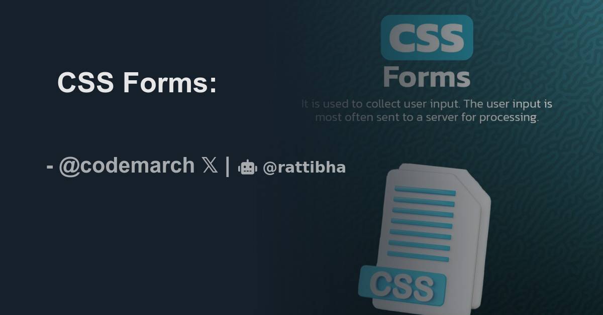 CSS Forms: - المسلسل من codemarch @codemarch - رتبها