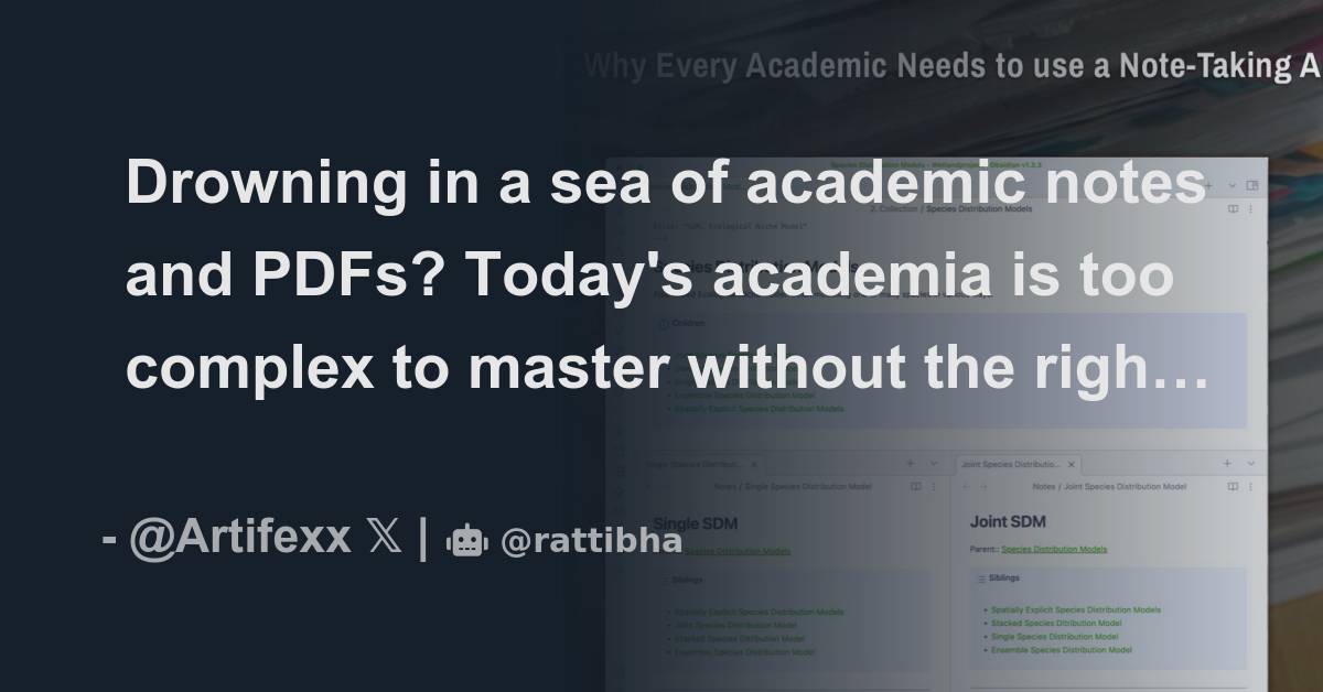 Drowning in a sea of academic notes and PDFs? Today's academia is too ...