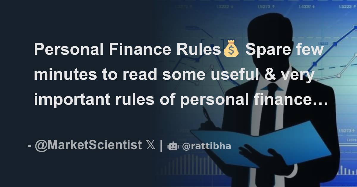 Personal Finance Rules💰 Spare few minutes to read some useful & very ...