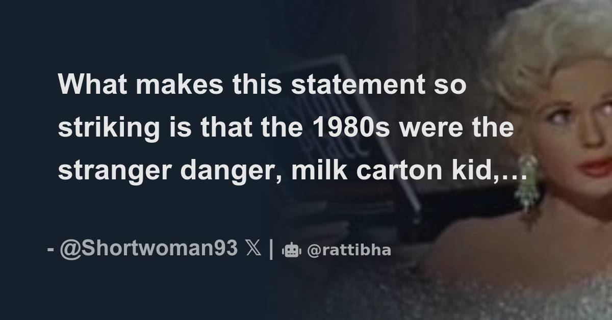 What Makes This Statement So Striking Is That The 1980s Were The What Makes This Statement So Striking Is That The 1980s Were The