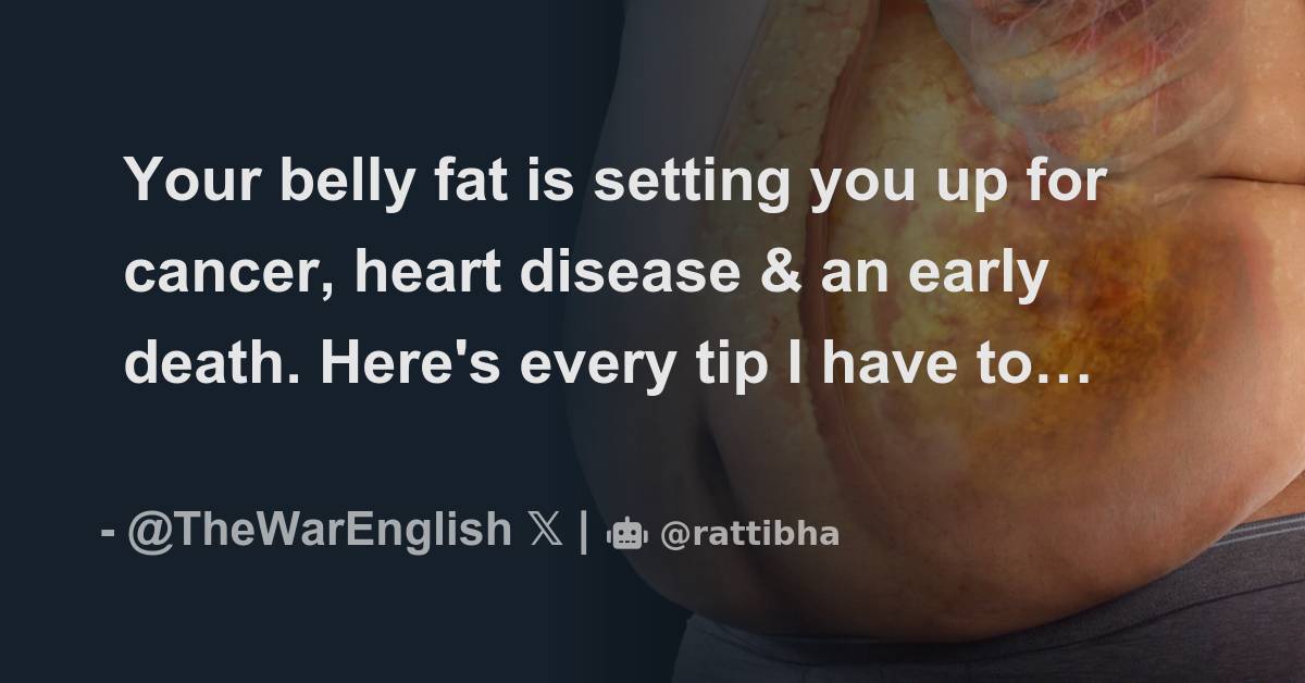 Your belly fat is setting you up for cancer, heart disease & an early ...