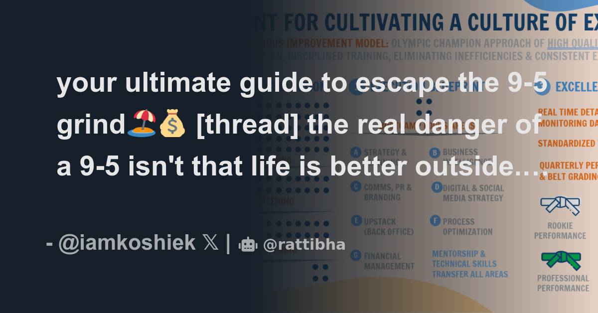 your ultimate guide to escape the 9-5 grind🏖️💰 [thread] - المسلسل من Koshiek Karan @iamkoshiek ...