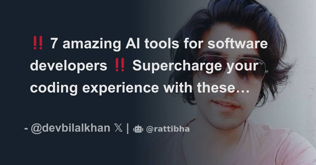 ‼️ 7 amazing AI tools for software developers ‼️ Supercharge your coding experience with these ...