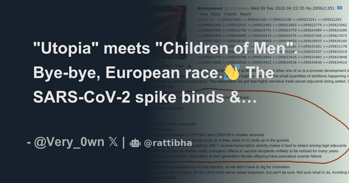 "Utopia" meets "Children of Men". Bye-bye, European race.👋 The SARS-CoV ...