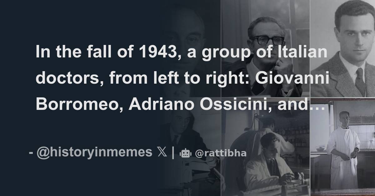 In the fall of 1943, a group of Italian doctors, from left to right ...