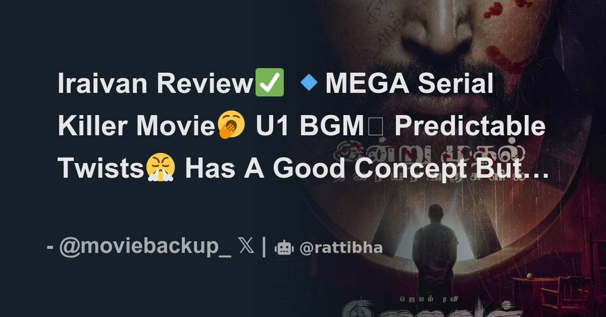 Iraivan Review 🔹MEGA Serial Killer Movie🥱 U1 BGM🫨 Predictable Twists😤 Has A Good Concept But ...