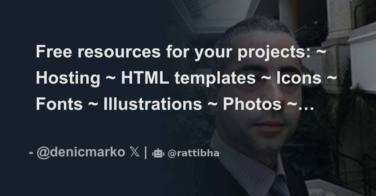 Free resources for your projects: ~ Hosting https://t.co/gPP8EnWn2c ...