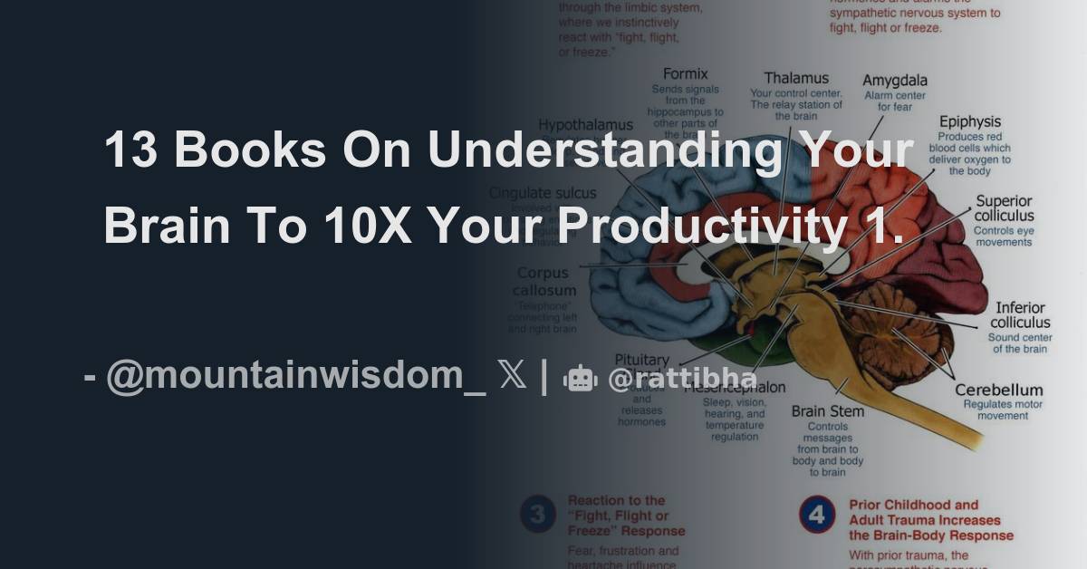 13 Books On Understanding Your Brain To 10X Your Productivity - Thread ...