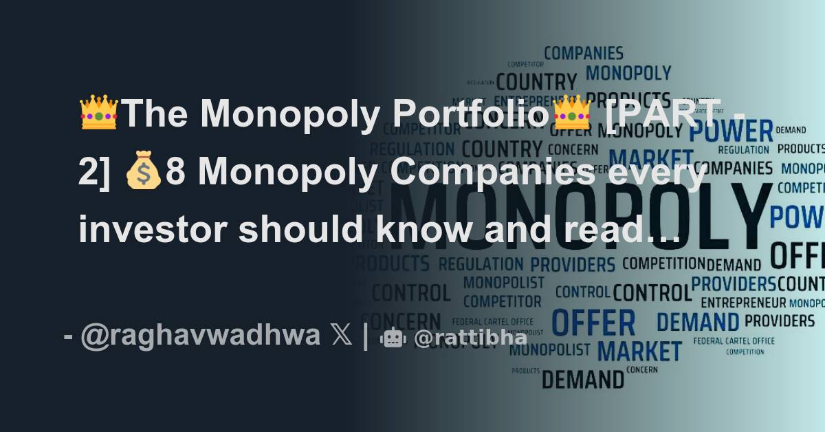 👑The Monopoly Portfolio👑 [PART -2] 💰8 Monopoly Companies every investor ...