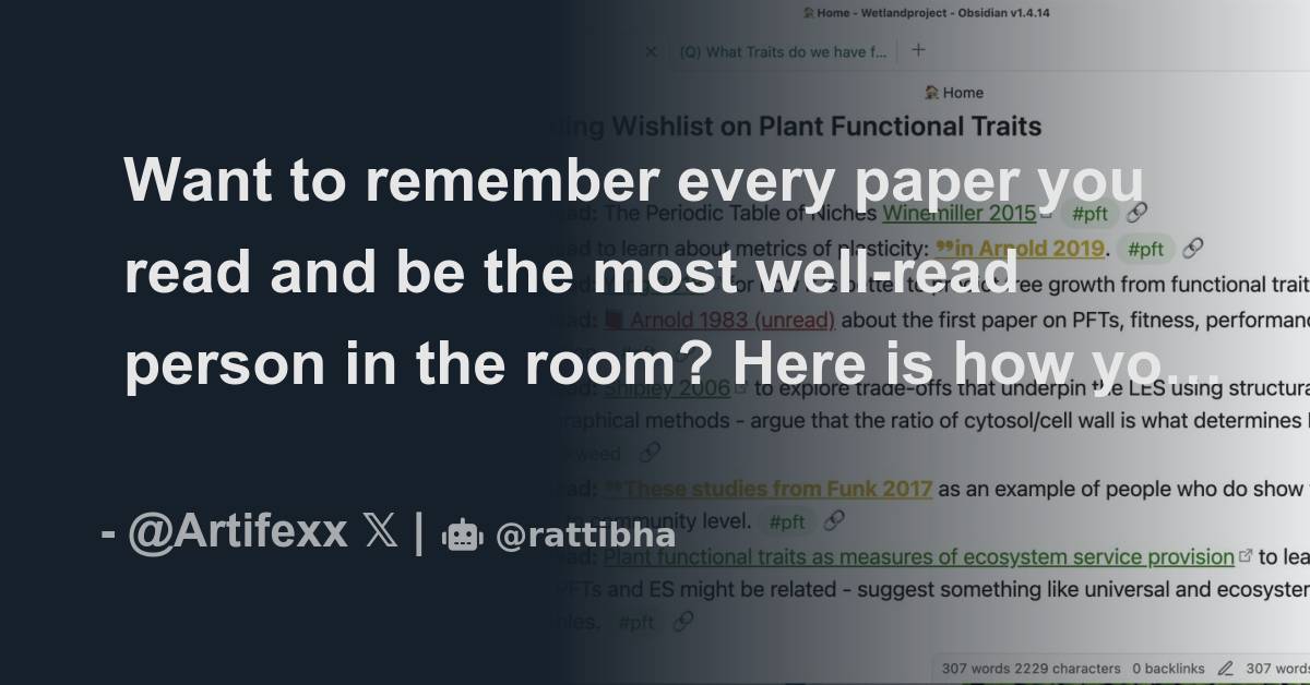 Want to remember every paper you read and be the most well-read person ...