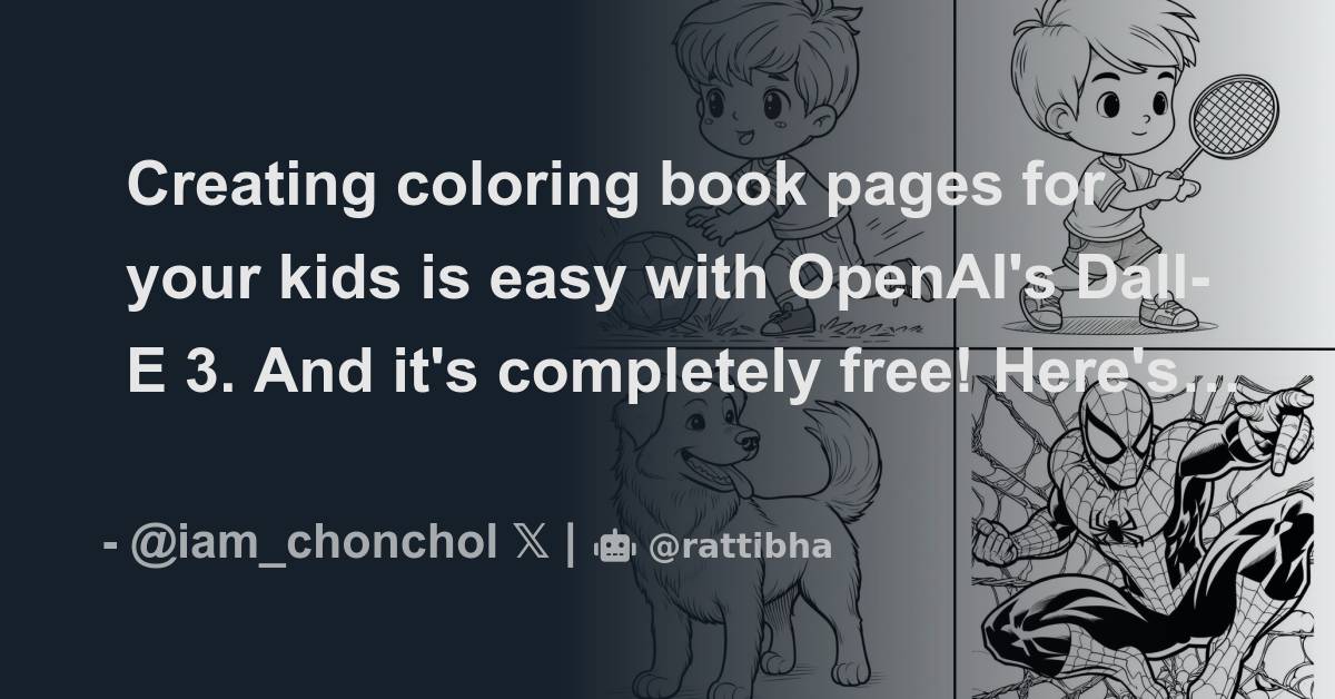 Creating coloring book pages for your kids is easy with OpenAI's Dall-E ...