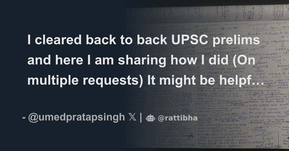 I cleared back to back UPSC prelims and here I am sharing how I did (On multiple requests) It ...