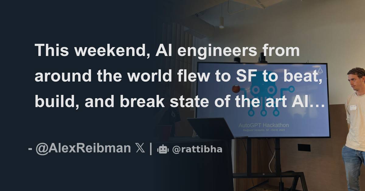 This weekend, AI engineers from around the world flew to SF to beat, build, and break state of ...