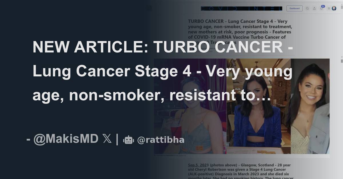 NEW ARTICLE: TURBO CANCER - Lung Cancer Stage 4 - Very young age, non ...