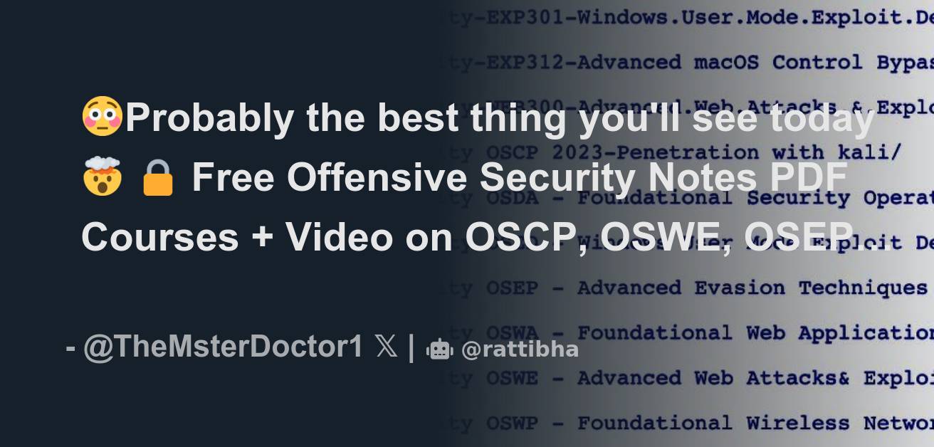 😳Probably the best thing you'll see today🤯 🔒 Free Offensive Security ...