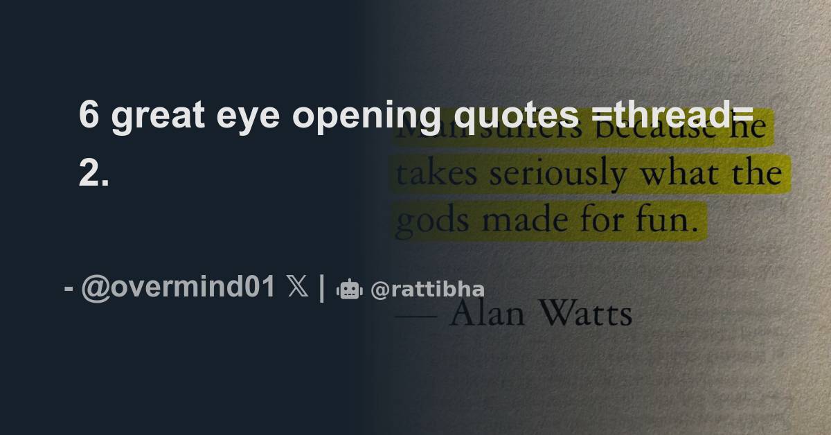 6 great eye opening quotes =thread= - المسلسل من Overmind @overmind01 ...