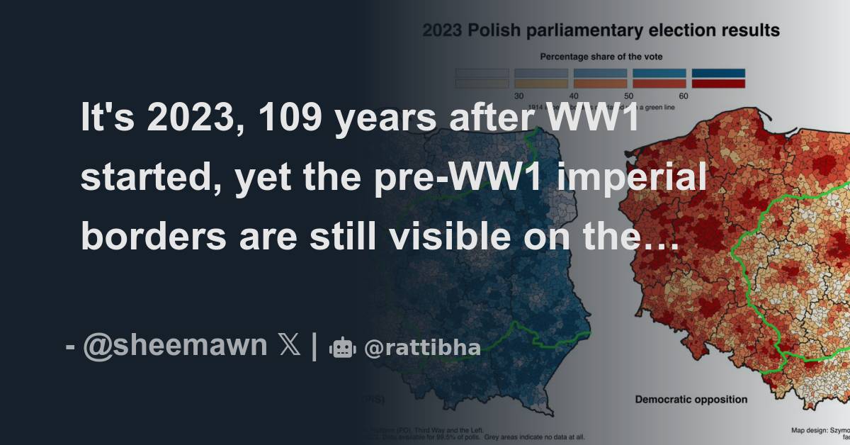 It's 2023, 109 years after WW1 started, yet the pre-WW1 imperial ...