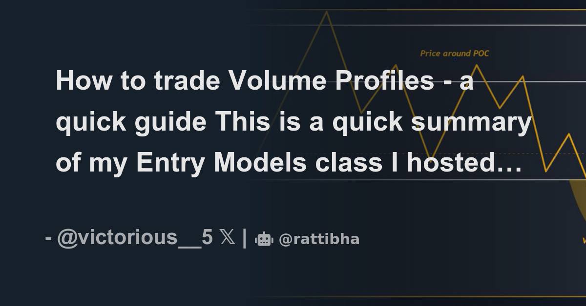 How to trade Volume Profiles - a quick guide This is a quick summary of ...