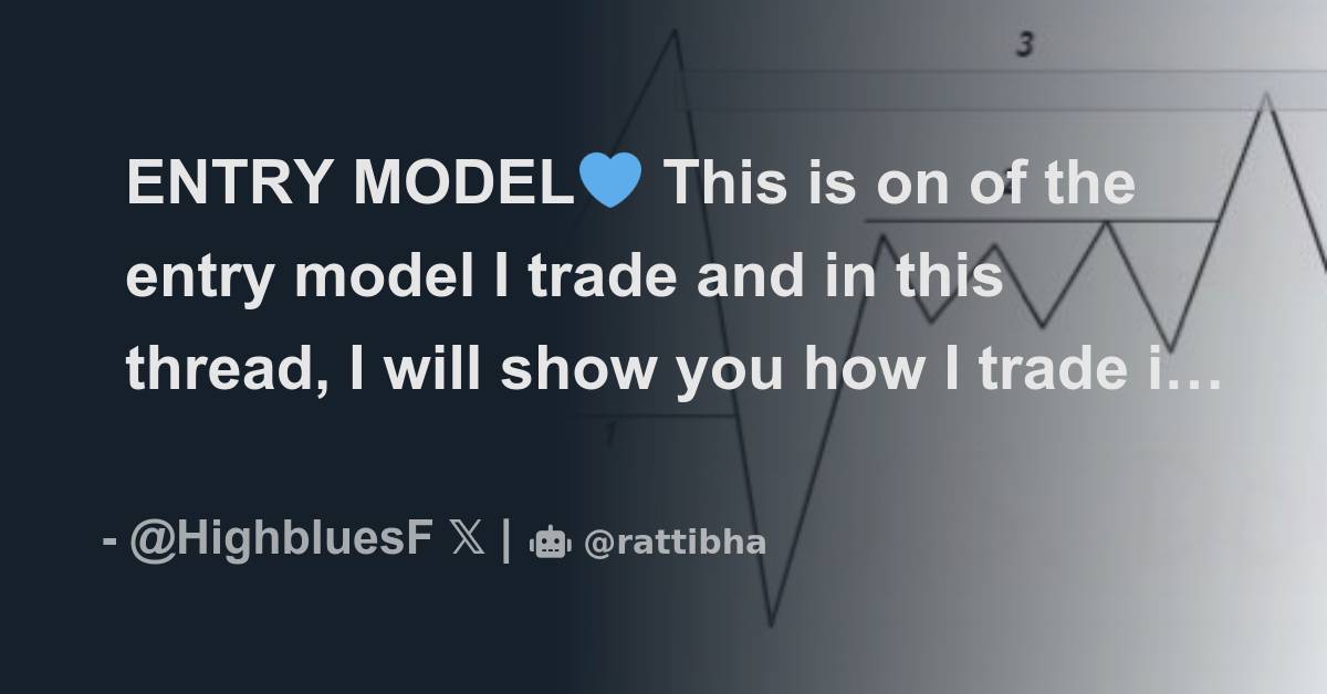 ENTRY MODEL💙 This is on of the entry model I trade and in this thread ...