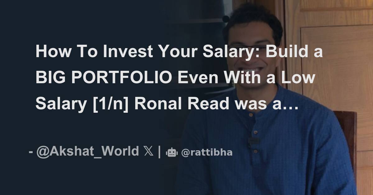 How To Invest Your Salary: Build a BIG PORTFOLIO Even With a Low Salary ...