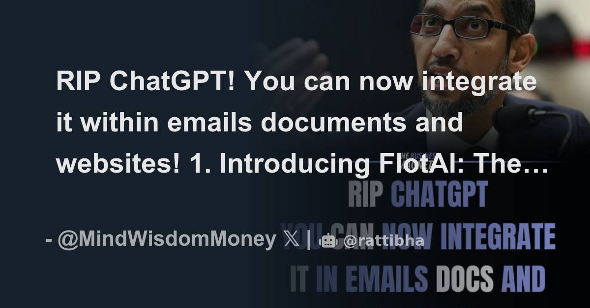 RIP ChatGPT! You can now integrate it within emails documents and ...