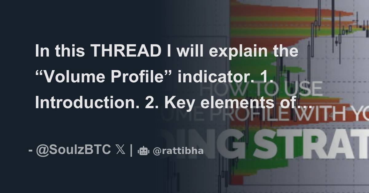 In this THREAD I will explain the “Volume Profile” indicator. 1. Introduction. 2. Key elements ...