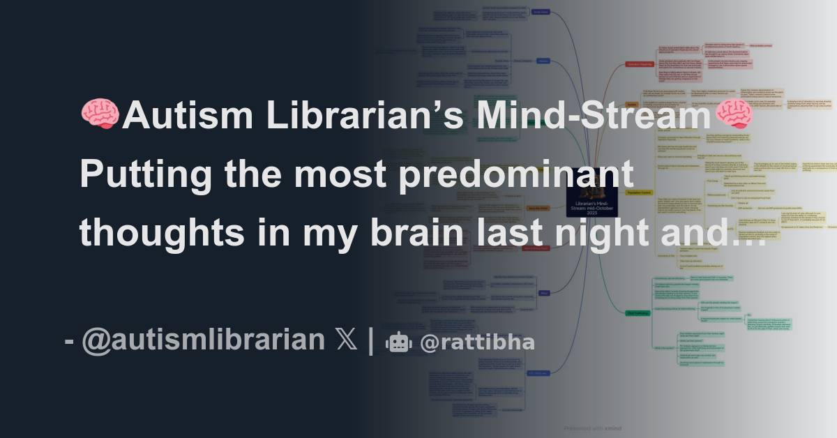 🧠Autism Librarian’s Mind-Stream🧠 Putting the most predominant thoughts ...