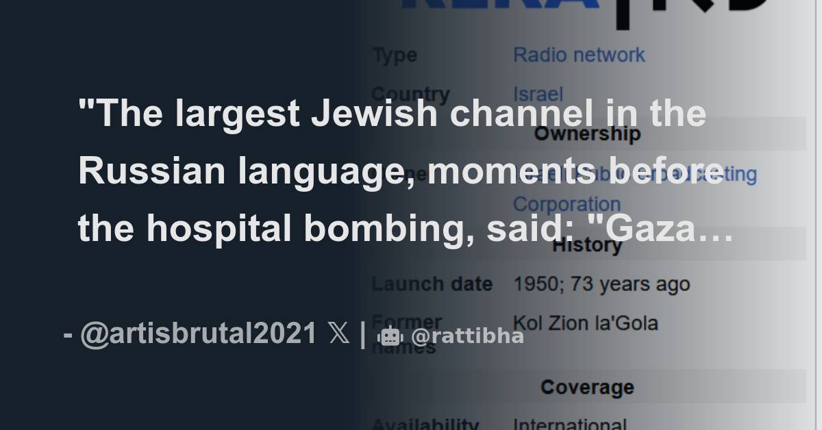 "The largest Jewish channel in the Russian language, moments before the ...
