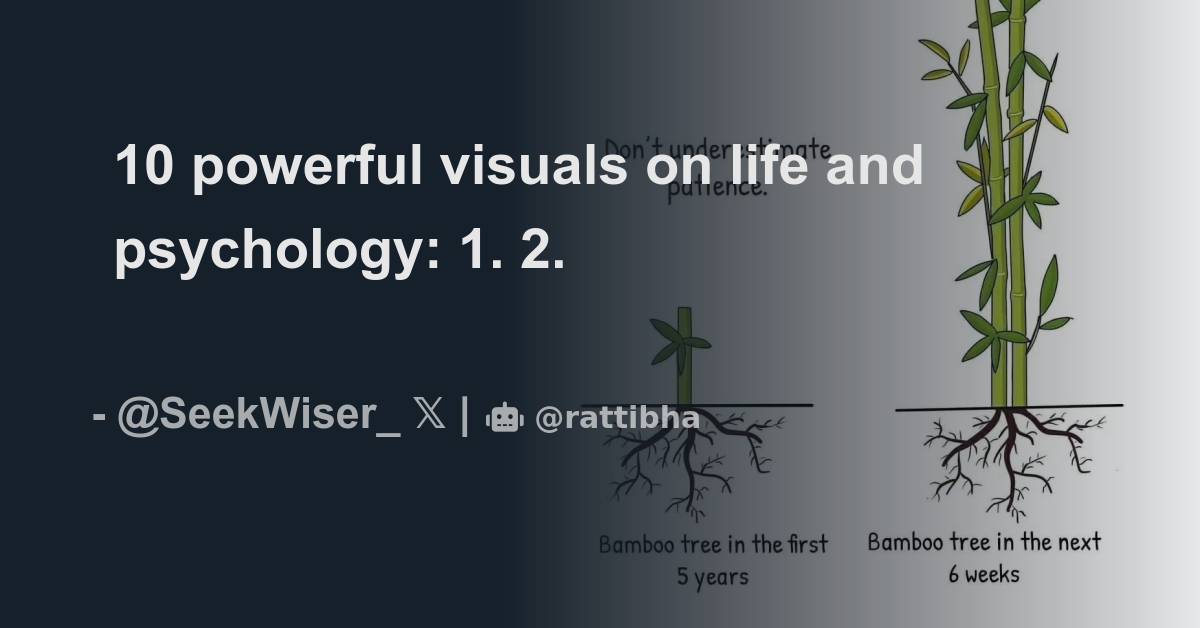 10 Powerful Visuals On Life And Psychology 1 Thread From Seek Wiser Seekwiser Rattibha 