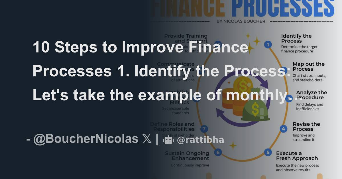 10 Steps to Improve Finance Processes - Thread from Nicolas Boucher ...