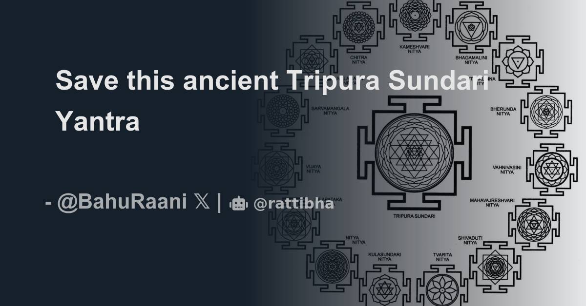 Save this ancient Tripura Sundari Yantra - Thread from Mahima ...