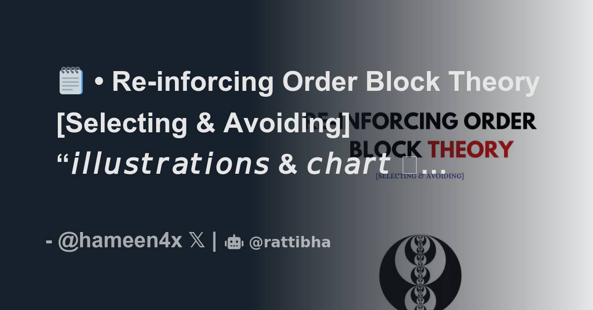 🗒️ • Re-inforcing Order Block Theory [Selecting & Avoiding ...