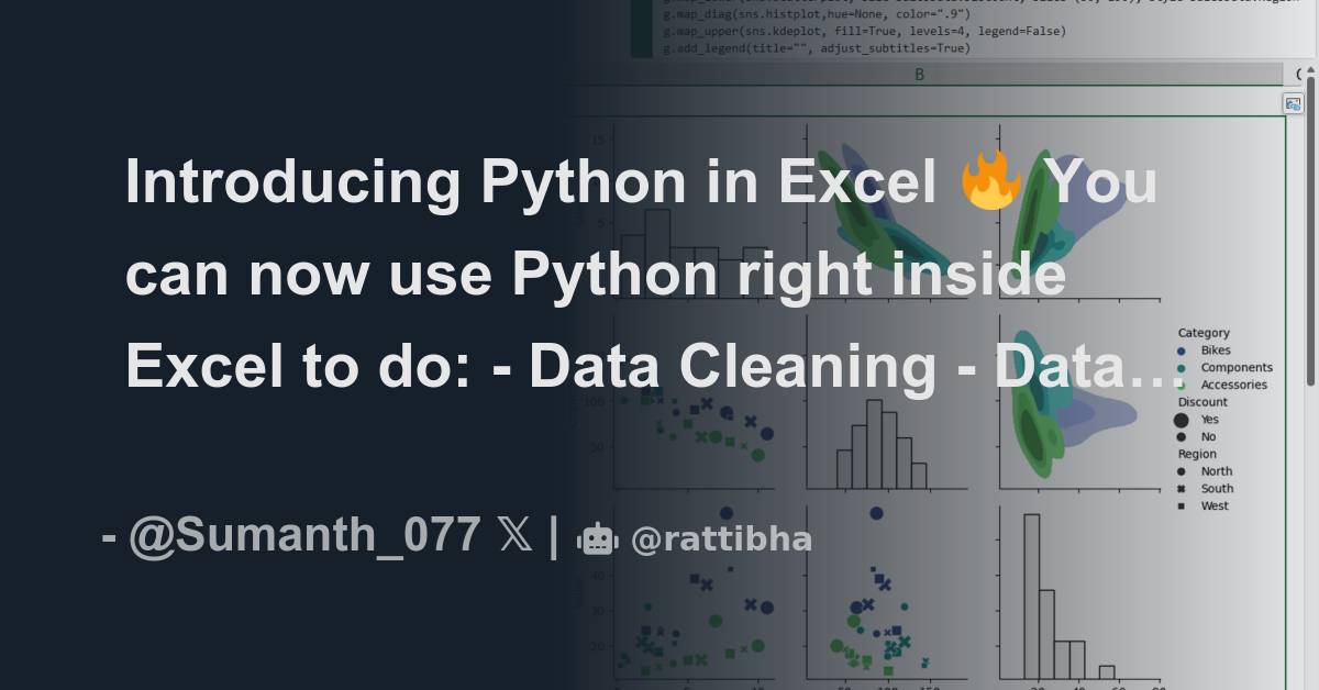 Introducing Python In Excel 🔥 You Can Now Use Python Right Inside Excel To Do Data Cleaning
