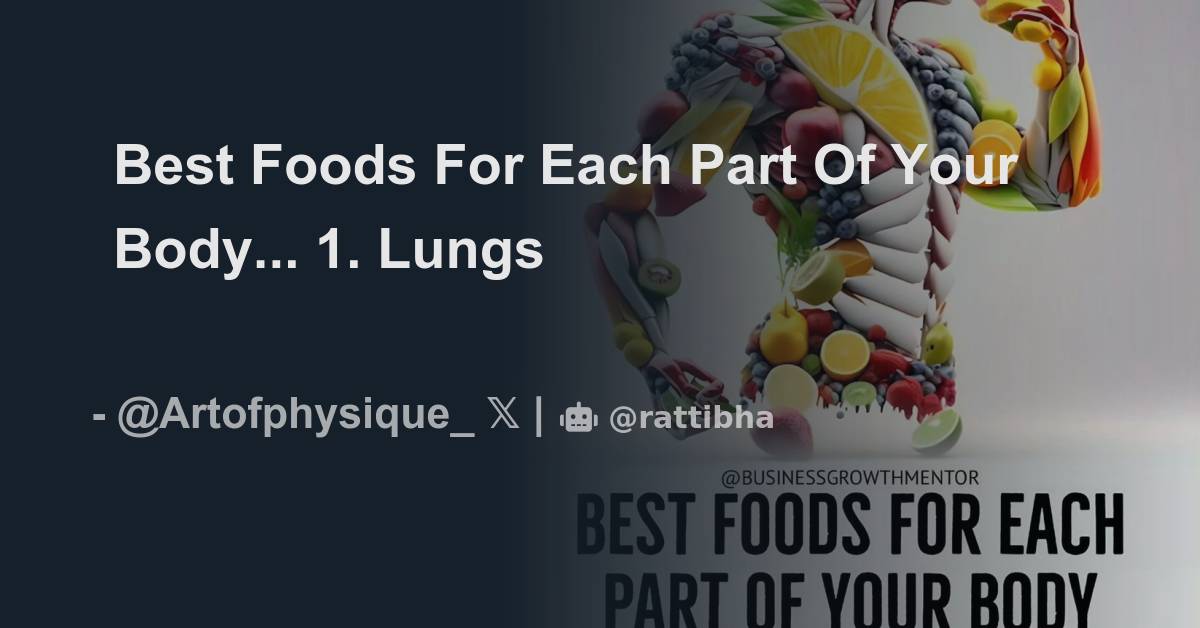 Best Foods For Each Part Of Your Body... - Thread from ᴀʀᴛ ᴏꜰ ᴘʜʏꜱɪQᴜᴇ ...