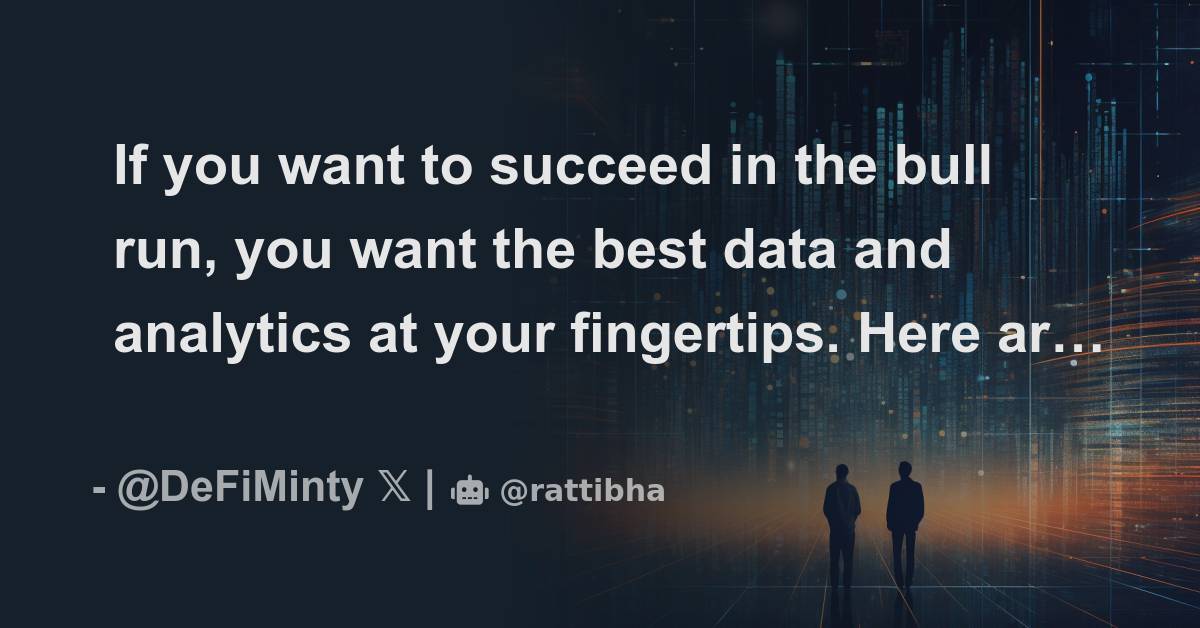 If you want to succeed in the bull run, you want the best data and ...