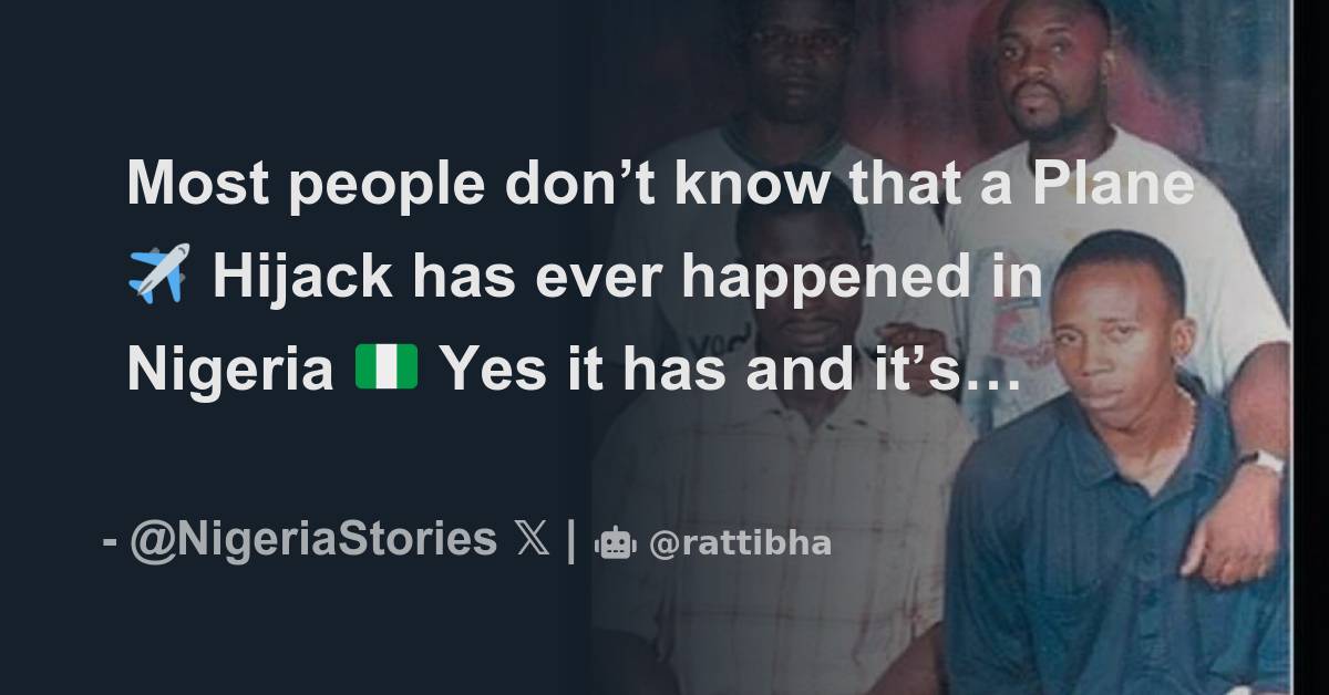 Most people don’t know that a Plane ️ Hijack has ever happened in ...