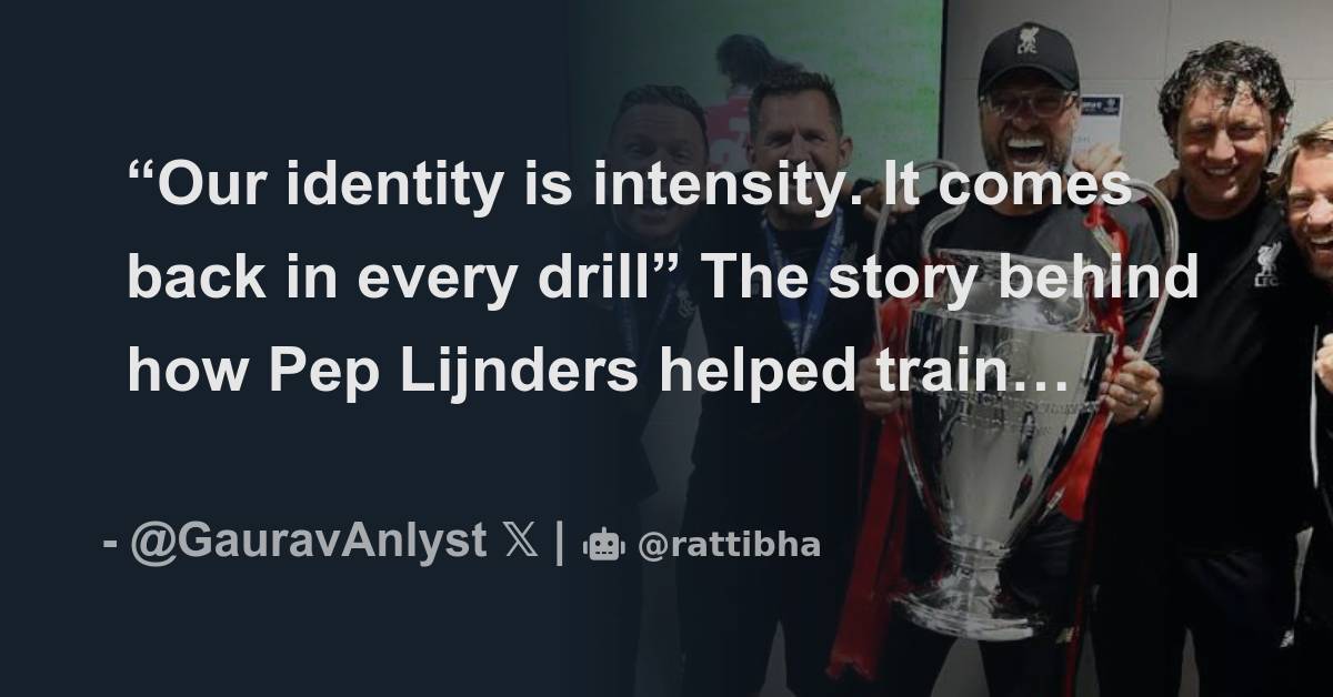 “Our identity is intensity. It comes back in every drill” The story ...