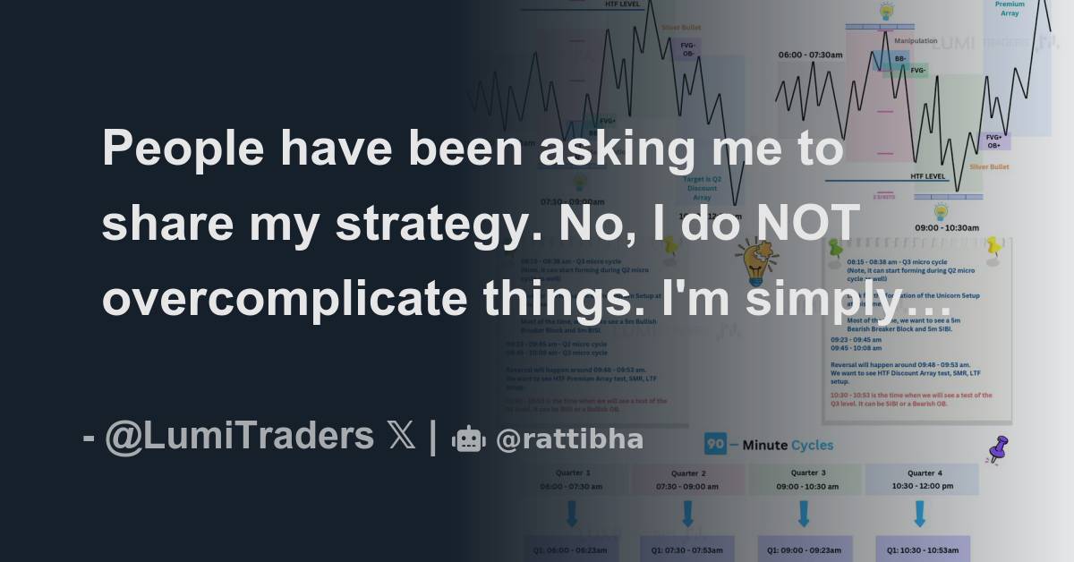 People have been asking me to share my strategy. No, I do NOT overcomplicate things. I'm simply ...