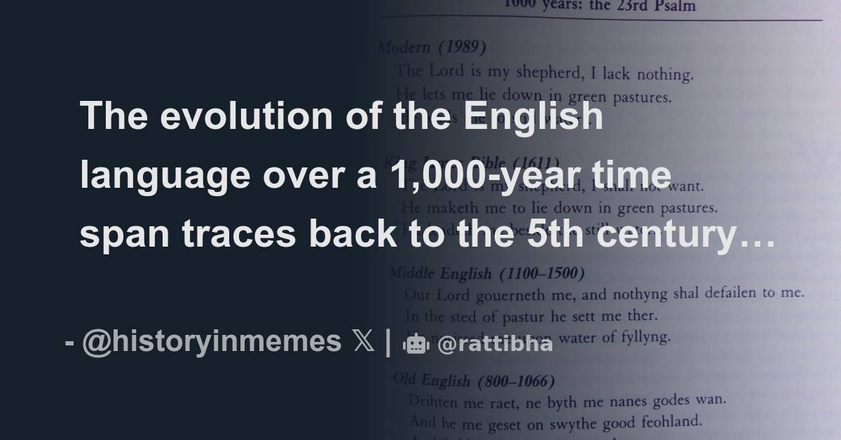 The evolution of the English language over a 1,000-year time span ...