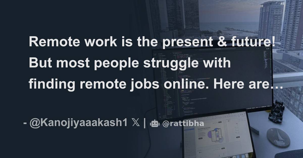 Remote work is the present & future! But most people struggle with ...