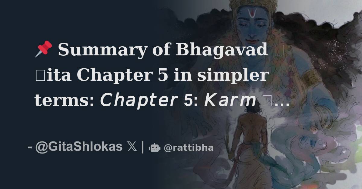 📌 𝐒𝐮𝐦𝐦𝐚𝐫𝐲 𝐨𝐟 𝐁𝐡𝐚𝐠𝐚𝐯𝐚𝐝 𝐆𝐢𝐭𝐚 𝐂𝐡𝐚𝐩𝐭𝐞𝐫 𝟓 𝐢𝐧 𝐬𝐢𝐦𝐩𝐥𝐞𝐫 𝐭𝐞𝐫𝐦𝐬: 𝘊𝘩𝘢𝘱𝘵𝘦𝘳 5: 𝘒𝘢𝘳𝘮 𝘚𝘢𝘯𝘺ā𝘴 𝘠𝘰𝘨 In this ...