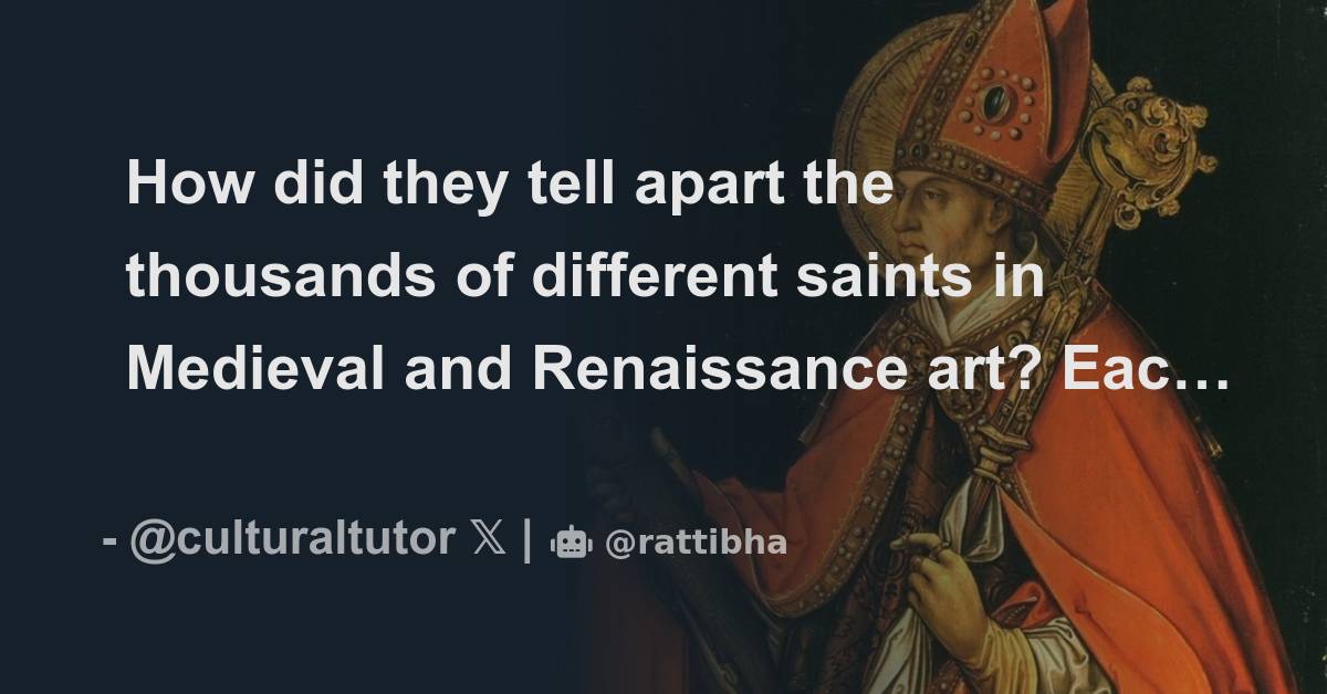 How did they tell apart the thousands of different saints in Medieval ...