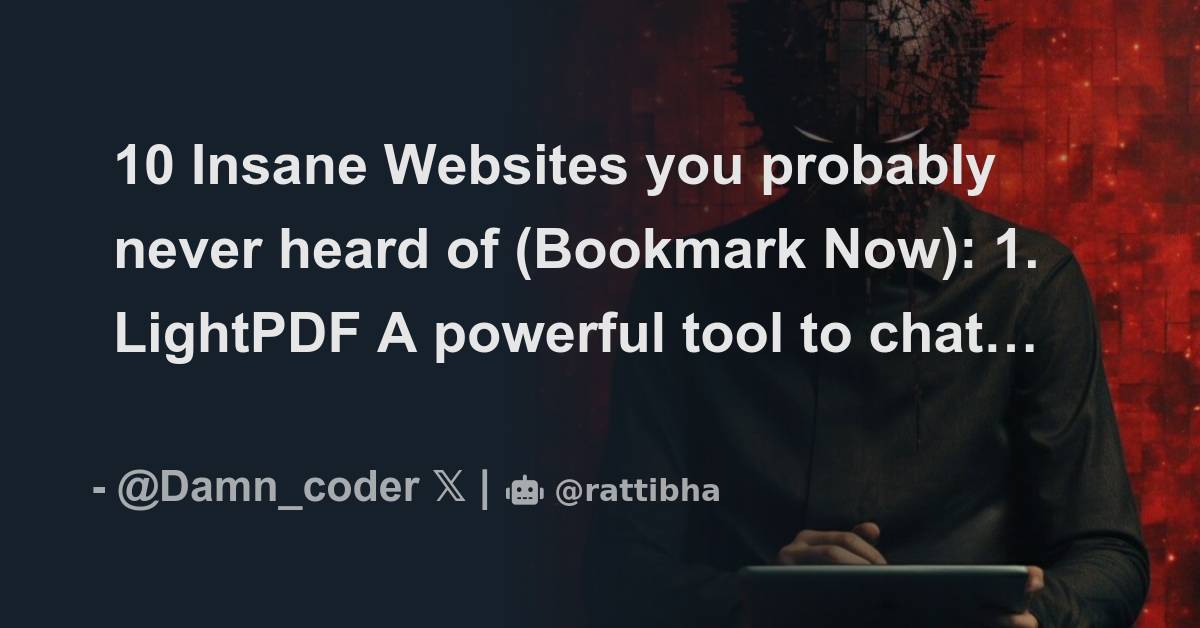 10 Insane Websites You Probably Never Heard Of Bookmark Now المسلسل من D Coder Damncoder