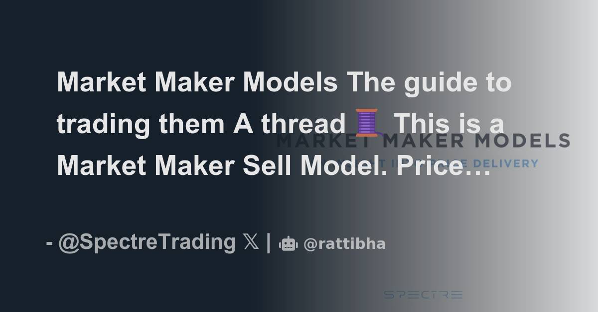 Market Maker Models The guide to trading them A thread 🧵 - Thread from ...